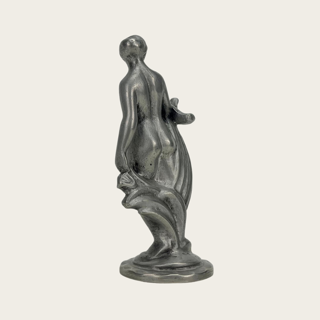 Small Solid Pewter Sculpture of Greco-Roman Woman – Past Lives Studio